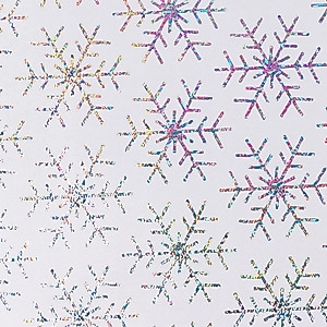 RUSPEPA Christmas Wrapping Paper, Jumbo Roll Wrapping Paper - White Shiney Snowflake Design for Holiday Gift Wrap - 24 Inches x 100 Feet