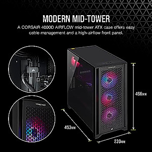 Corsair Vengeance i7400 Series Gaming PC - Liquid Cooled Intel® Core™ i5 12600KF CPU - NVIDIA® GeForce RTX™ 4060 GPU - 1TB M.2 SSD - 16GB Vengeance RGB DDR4 Memory - Black