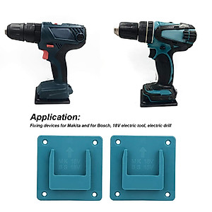 2pcs Electric Tool Holder Power Machine Storage Rack for Makita 18V Electric Tool(Cyan)