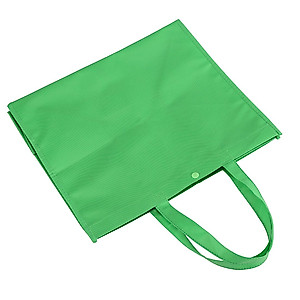 Tosnail 12 Pack Reusable Grocery Shopping Bags, Large Foldable Tote Bags Bulk, Fabric Bags with Long Handle for Shopping Groceries Clothes - Black, Blue, Green