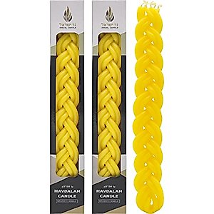 Havdalah Candle Yellow (2-Pack)