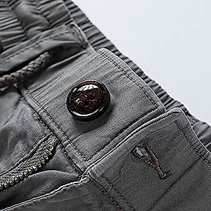 Men’s Jean Shorts Linen Shorts Men 2023 Regular and Big & Tall Fashion Outdoor Cargo Shorts Summer Drawstring Elastic Waist Shorts Mens Work Cargo Shorts Stretch Waistband Gray 2X