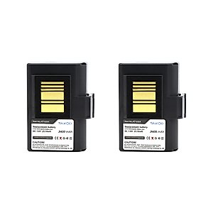 GIKYSUIZ 2-Pack 3400mAh Replacement Battery for Zebra ZQ610 ZQ520 QLN220 QLN320 ZQ500 ZQ620 ZR628 ZR658 ZR668 Printer, fits Part Number BTRY-MPP-34MA1-01 P1023901 P1031365-025