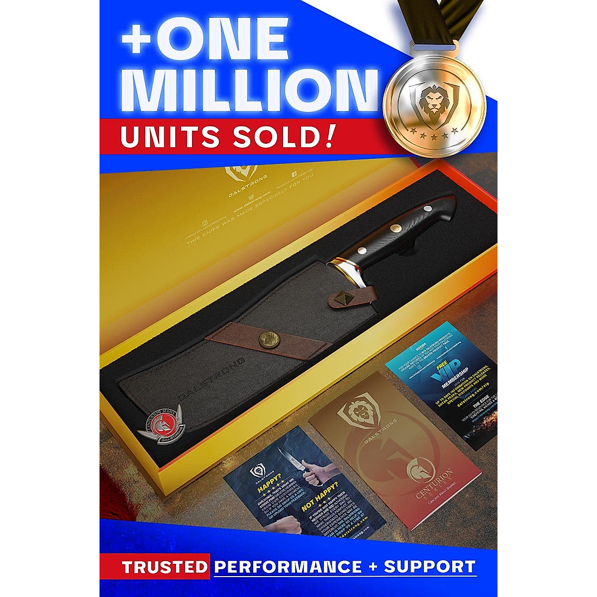 Dalstrong Nakiri Knife - 7 inch - Centurion Series - Premium Swedish High Carbon Stainless Steel - G10 Handle - Vegetable Knife - Sheath Included