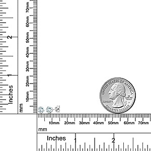 Gem Stone King 925 Sterling Silver Round 4MM Gemstone Birthstone Stud Earrings for Women