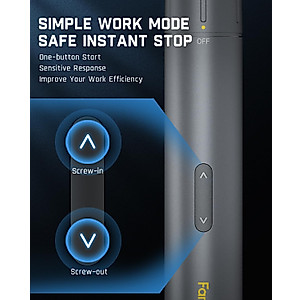 Fanttik S1 Ace 3.7V Cordless Screwdriver, Electric Screwdriver Kit with EVA Storage Bag, 3 Torque Settings, Max 6 N.m, 2000mAh Battery, LED Light, 1/4''Hex, Repair Tool for Furniture/AC/Desktop