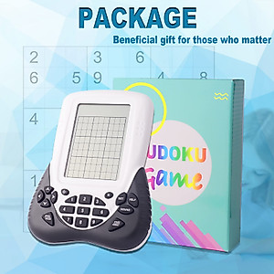 TEBIYOU Sudoku Electronic Brain Games Console for Kids Aldults Elderly with Two Million 9×9's Puzzles from Easy to Hard 3.5 Inches Eye Protection Screen (Black)