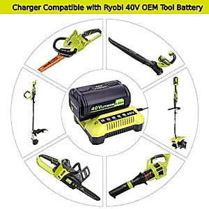 OP401 40V Lithium Ion Battery Charger Compatible with Ryobi OP4015 OP4026 OP4026A OP4030 OP4040 OP4050 OP4050A OP4060 OP40261 OP40301 OP40401 OP40501 OP40601 Tools Batteries