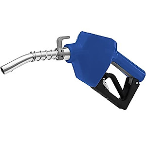 VEVOR Automatic Fuel Nozzle, 3/4' NPT Inlet Thread & 13/16' Spout, 11 GPM Max Flow Rate, Auto Shut Off, Aluminum & PVC Gas Pump Handle with 360° Swivel for Gasoline Diesel Kerosene Biodiesel, Blue,