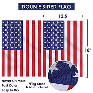 hogardeck Garden Flag American Flag, 12.5x18 US Garden Flags Double Sided, UV Protected, Vivid Color, USA Flag Garden Decor