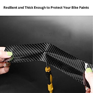 TURBOOST Bike Frame Protection Tape Sticker Vinyl Wrap Skin, MTB Bicycle Paint Chainstay Chain Guard Corner Protector Film Wraps, Carbon Filter Pattern, 3m (120”) Length, Various Width Option (5)
