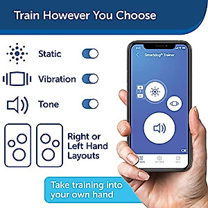 PetSafe SMART DOG Training Collar – Uses Smartphone as Handheld Remote Control – Tone, Vibration, 1-15 Levels of Static Stimulation – Bluetooth Wireless System – All in One Pet Training Solution