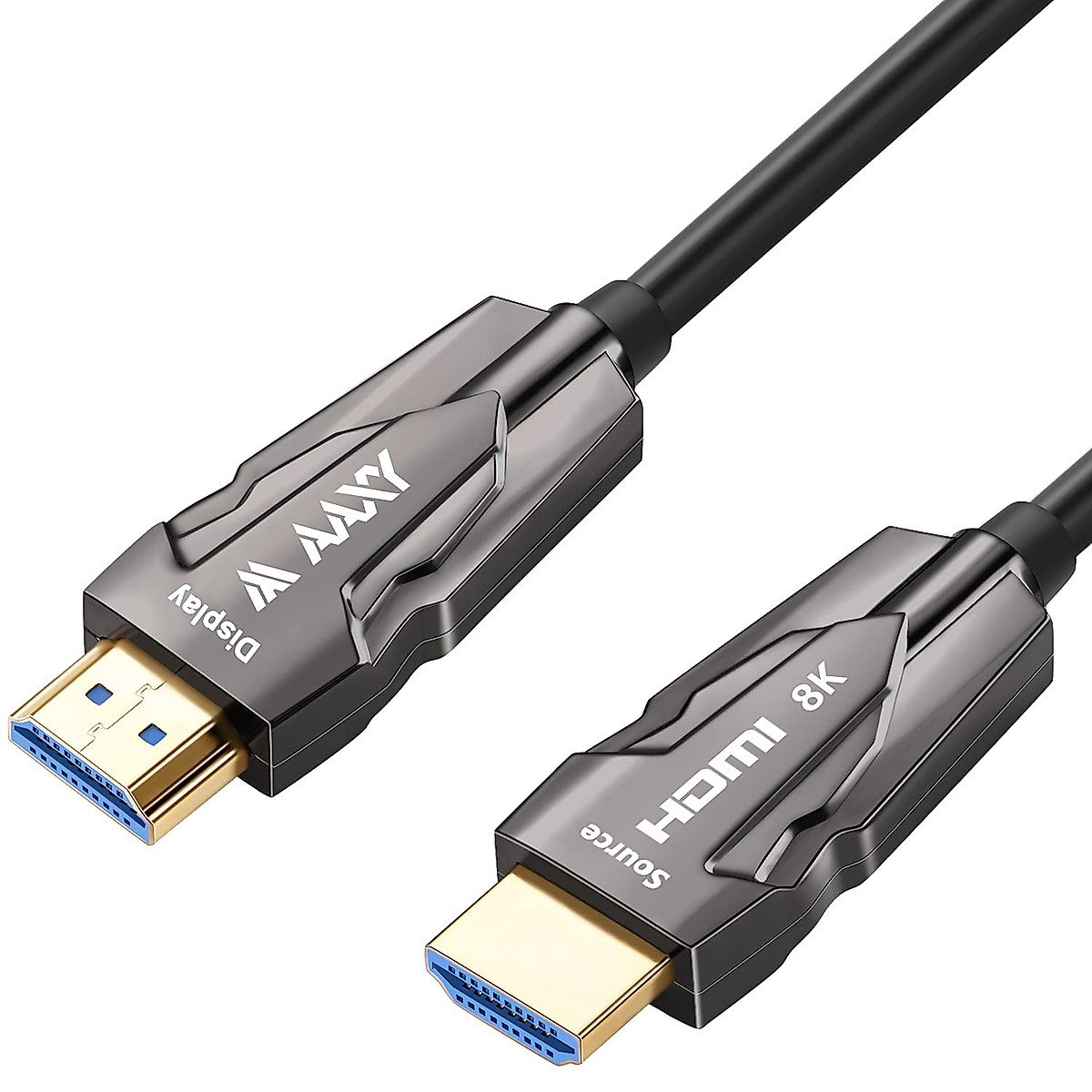 8K Fiber Optic HDMI Cable 40ft, Ultra High Speed 48Gbps Active HDMI 2.1 Cable [8K@60Hz, 4K@120Hz], Support Dynamic HDR, eARC, Dolby Atmos, HDCP 2.3, Compatible with Nvidia RTX 3080/3090 Xbox X PS5
