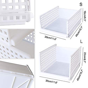 Yoillione White Wardrobe Closet Organizers Clothes Storage Organizer Wardrobe Shelve,Sinside Closet Organizer Container Closet Storage Drawers,Plastic Bathroom Kitchen Cupboard Organizer