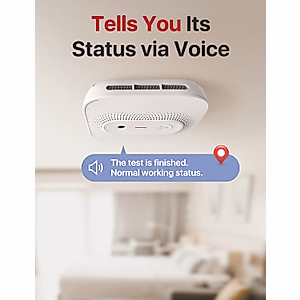 X-Sense Battery Powered Combination Smoke and Carbon Monoxide Detector with Voice Location, Wireless Interconnected Smoke Detector Carbon Monoxide Detector Combo, Model XP02-WR, 6-Pack