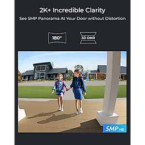 REOLINK Doorbell WiFi Camera - Wired 5MP Outdoor Video Doorbell, 5G&2.4G WiFi Security Camera System, Smart Detection Local Storage No Subscription Front Door Camera Home Security, Customized Chime V2