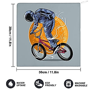 Lurnise Hand Towel Bike Hand Towels Dish Towel Lanyard Design for Bathroom Kitchen Sports