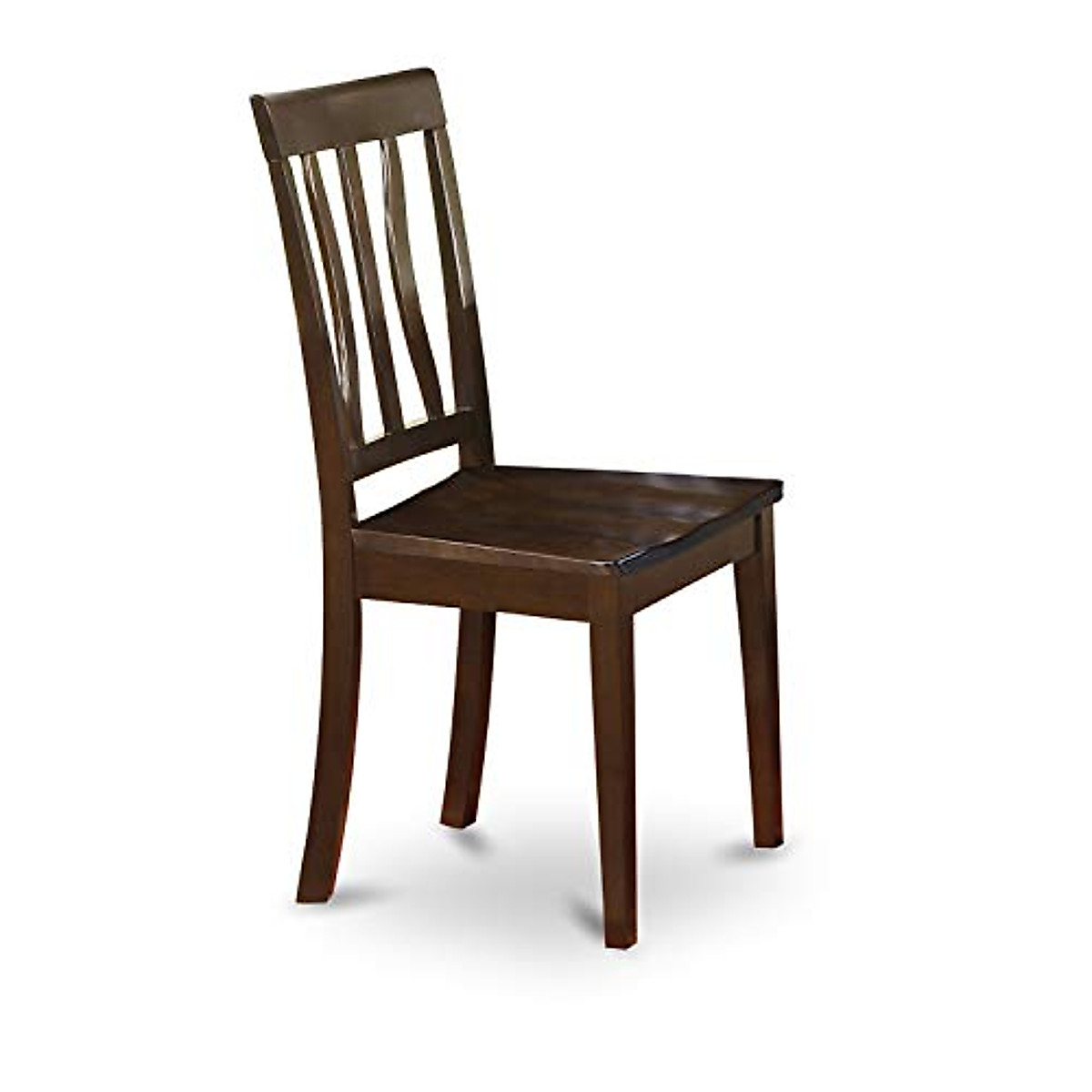 East West Furniture Antique 5 Piece Dinette Set for 4 Includes a Round Kitchen Table with Pedestal and 4 Dining Chairs, 36x36 Inch, Cappuccino