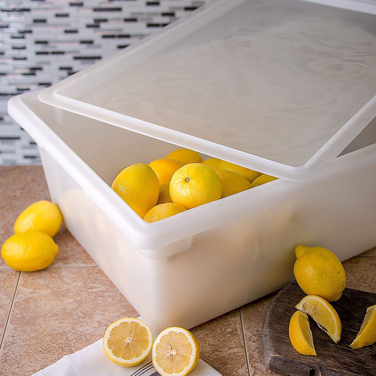 CFS 1064202 Polyethylene Food Box Storage Container, White