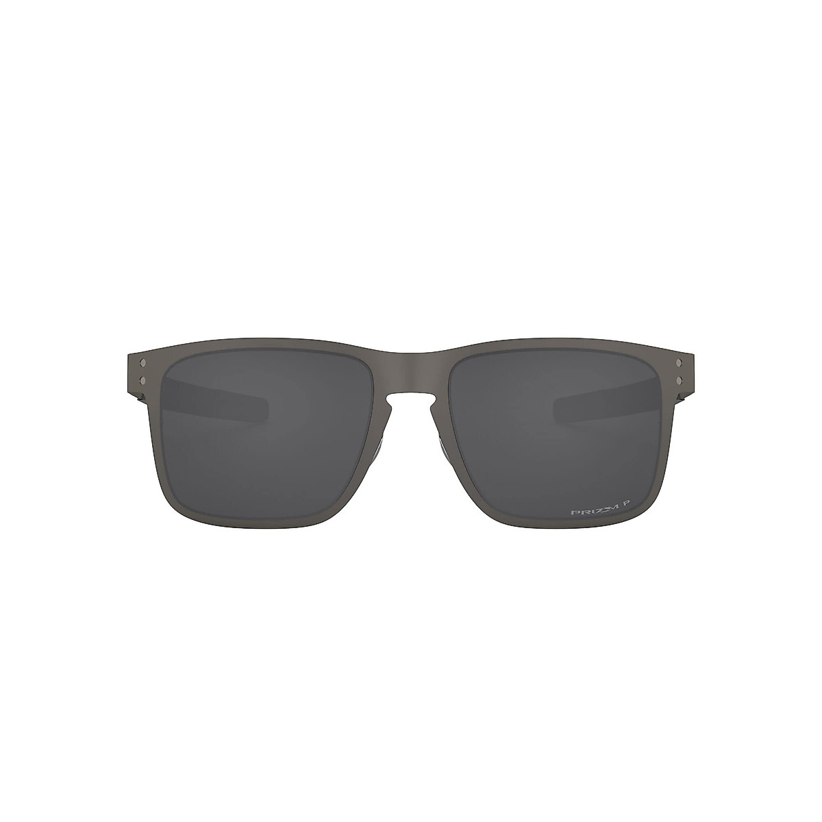 Oakley Men's OO4123 Holbrook Metal Square Sunglasses, Matte Gunmetal/Prizm Black Polarized, 55 mm