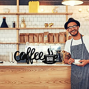 Yulejo Coffee Bar Sign Wooden Block Farmhouse Coffee Bar Decor Rustic Coffee Bar Decor for Coffee Bar Wooden Coffee Decor for Coffee Bar Home Office Kitchen