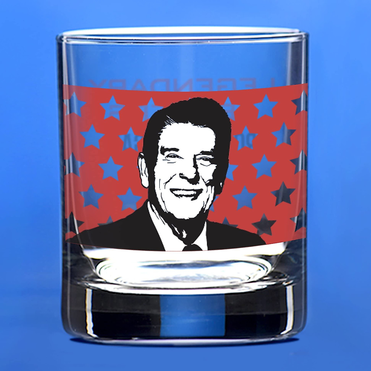 Toasted Tales Legendary Leaders - Ronald Reagan 11 oz Whiskey Glass Made in the USA
