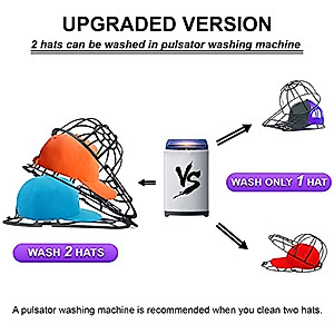 Baseball Caps Washer for Washing Machine or Dishwasher, Hat Washer Frame/Washing Cage, Hat Shapers/Cleaning Protector Racks, 2 Sizes Fit for Adult and Child's Cap