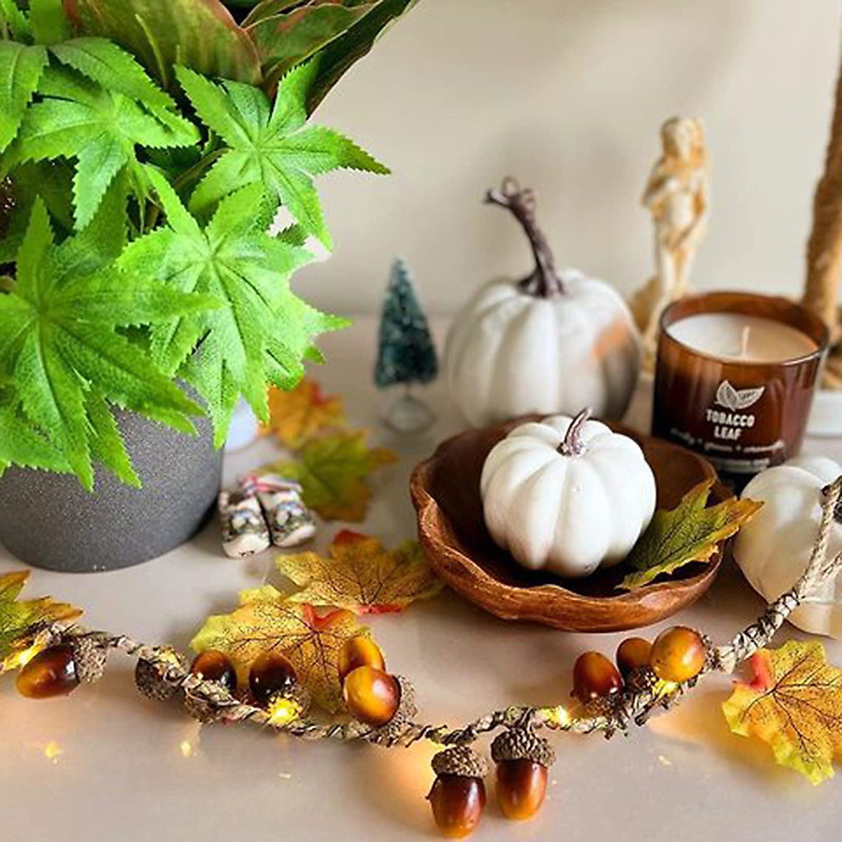 TOPZEA 150 Pack Artificial Acorns, Simulation Small Acorn with Natural Caps, Lifelike Fake Acorn Prop Table Vase Bowl Fillers, Festival Decor for Fall, Thanksgiving, Christmas, Crafts Supplies