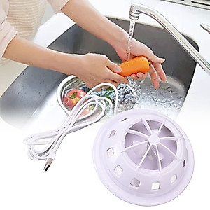 Mini Ultrasonic Dishwasher, Kitchen Sink Fruit Dishwasher for Home Business Travel College Room RV Apartment(white)