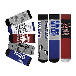 Bioworld The Office TV Show 12 Days Of Socks Dunder Mifflin Advent Calendar Set (Mens shoe size 8-12)