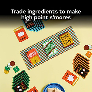 Chronicle Books S’Mores Wars: The Campfire Card Game of Snack Attacks (Competitive Card-Drafting Marshmallow Game for The Whole Family, Fast & Fun Food-Themed Card Game),Multicolor