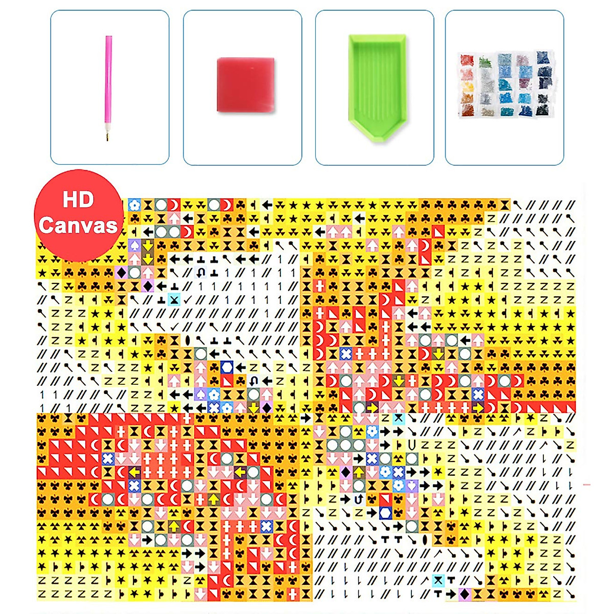 Bimkole 5D Diamond Painting Kits Angel Girl, Full Drill Flowers DIY Rhinestone Embroidery Set Paint with Diamonds Art by Number Kits Cross Stitch Home Wall Craft Decoration 12X16 inch