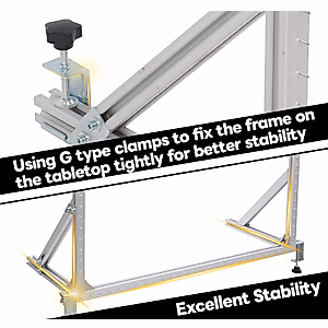 tonchean Tufting Frame for Rug Making 35.5x35.5 Inch Metal Rug Tufting Kit Tufting Supplies Carpet Making Kit Tufting Cloth Stand for Rug Making