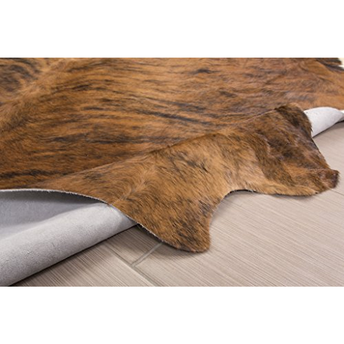 rodeo Cowhide Rug, Dark Brindle: XXL 6x8ft (180cmx240cm)