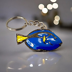 Blue Tang Keychain for Women and Teens-Key Chain Gifts for Women | Blue Tang Key Ring | Blue Tang Charms | Gifts for Ocean Lovers | Themed Keychains | Blue Tang Key Fob | Sea Life Key Chain