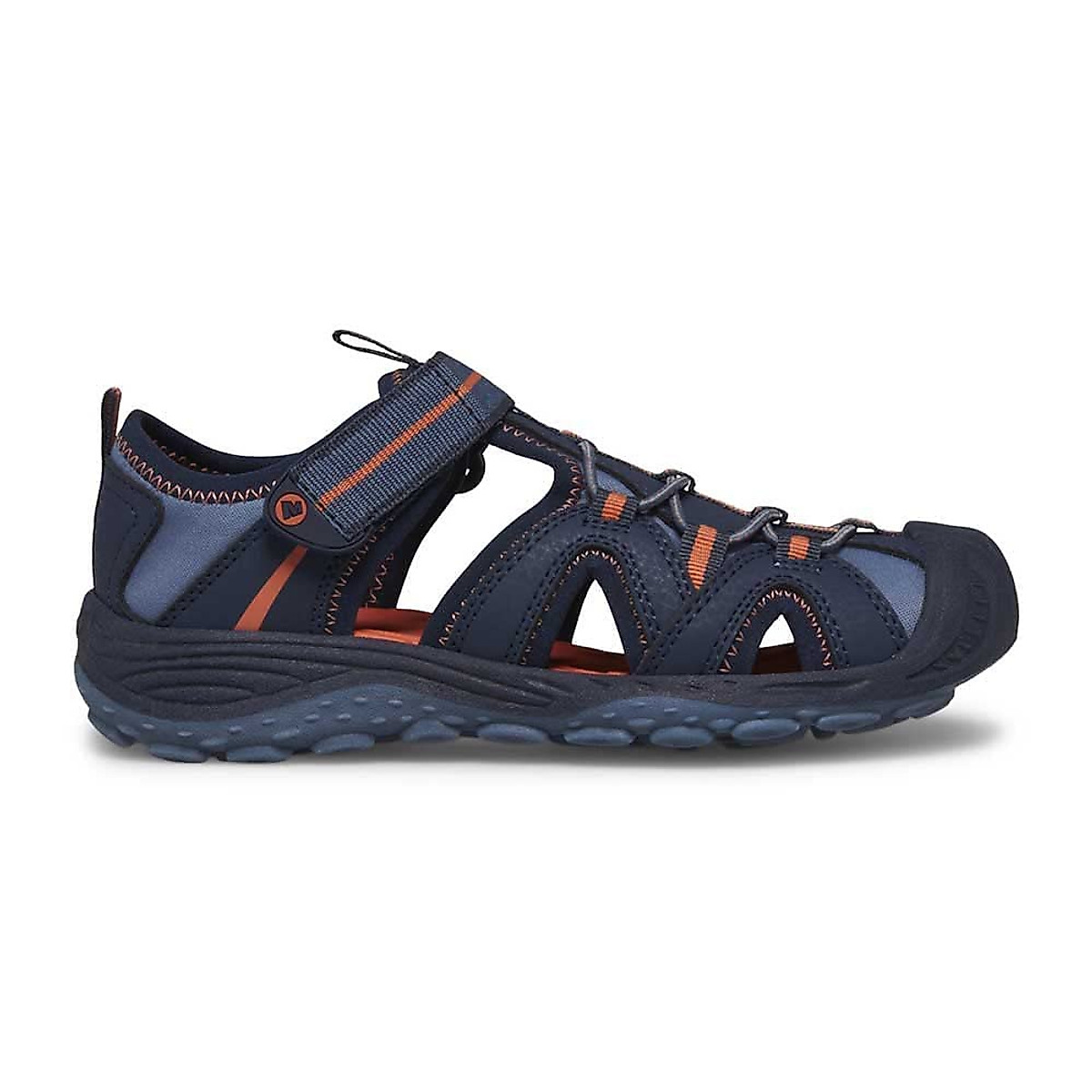 Merrell Unisex-Child Hydro 2 Sandal, Navy/Orange, 2 Big Kid