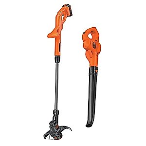 BLACK+DECKER 20V MAX* String Trimmer / Edger and Sweeper Combo Kit, 10-Inch (LCC221)