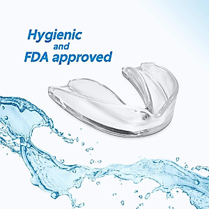 LORIOUS Mouthguard - One Size Fits All Premium Set of 6 BPA Free Moldable, Customizable and Trimmable Medical Grade Mouth Guard for Grinding Teeth Clenching Bruxism, Sport Athletic, Whitening Tray