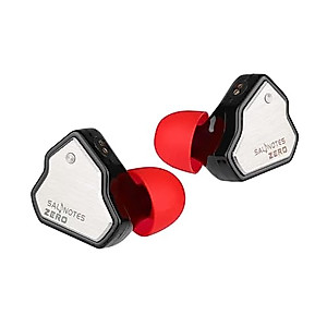 Linsoul 7Hz Salnotes Zero HiFi 10mm Dynamic Driver in-Ear Earphone IEM with Metal Composite Diaphragm Stainless Steel Faceplate Detachable 2Pin OFC Cable (Black, Without Mic)