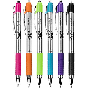 Mr. Pen No Bleed Pens, Bible Pens, Fine Tip, Assorted Color, Pack of 6