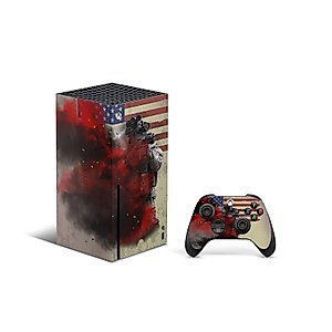 ZOOMHITSKINS Compatible with X1 Series X, 3M Technology Land of Liberty Patriot Veteran Soldier, Durable, Bubble-Free, Made in The USA