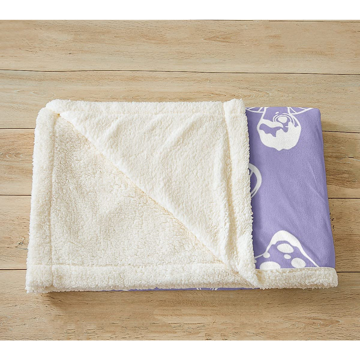 Purple Mushroom Bed Blanket Kids Girls Cute Mushroom Sherpa Blanket Soft Cozy Lightweight Purple and White Plush Fleece Cute Cartoon Plants Blanket Gifts for Bed Chair Office Sofa(Throw 50"x60")