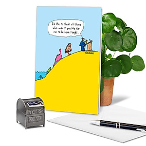 NobleWorks - Funny Congratulations Greeting Card - Cartoon Congrats Notecard with Envelope - Thanks Evolution C6192CGG