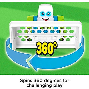 Fisher-Price Preschool Toy Goaldozer Electronic Soccer Game with Net Lights Sounds & Motorized Motion for Sports Play Kids Ages 3+ Years