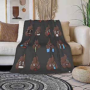 Poop Throw Blanket Warm Ultra-Soft Micro Fleece Blanket for Bed Couch Living Room