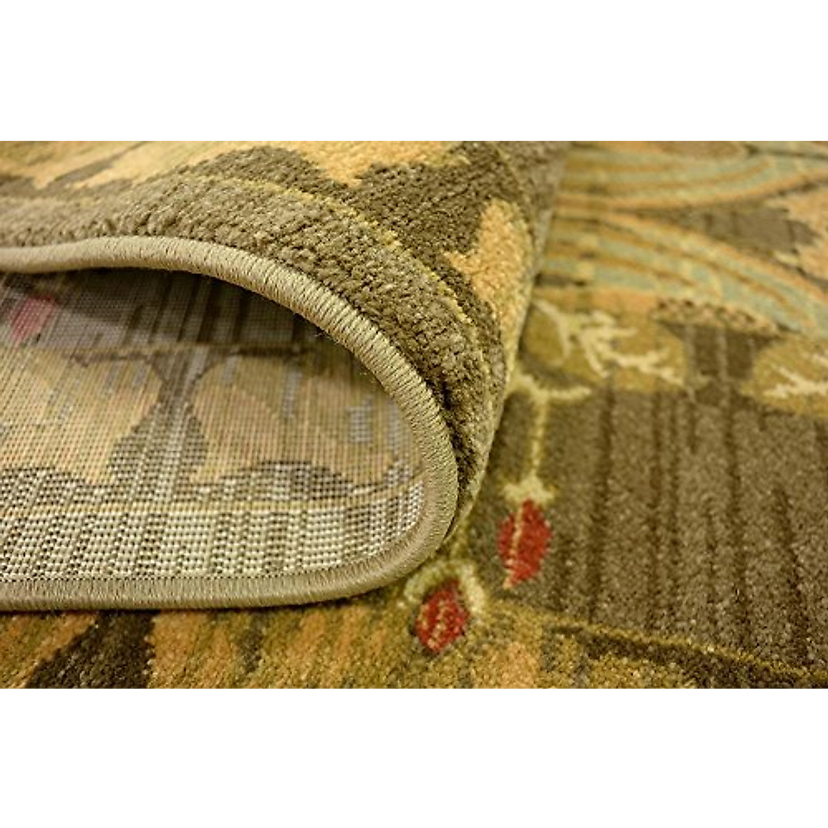 Unique Loom Edinburgh Collection Classic Oriental Traditional French Country Inspired Border Design Area Rug, 5 x 8 ft, Brown/Beige