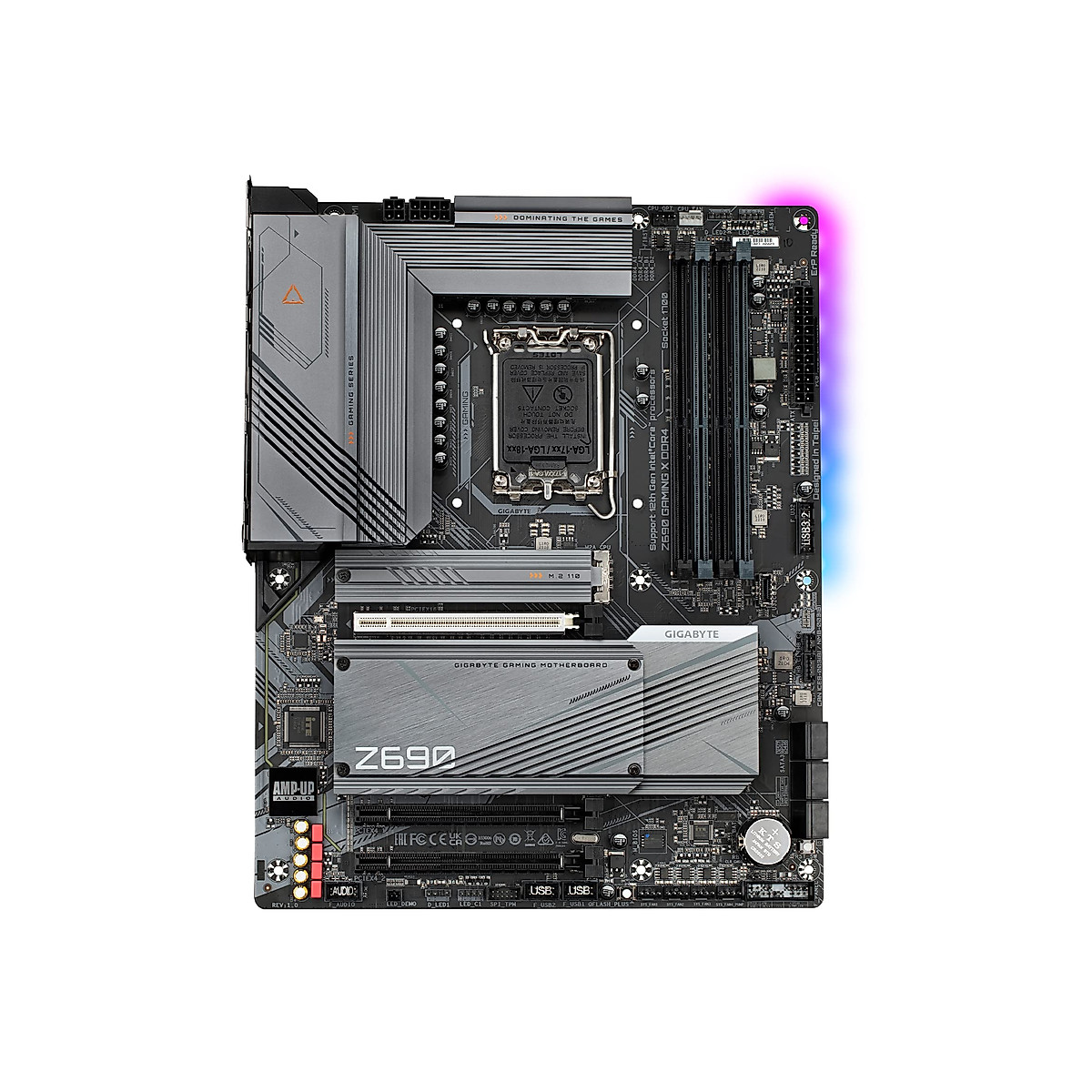 GIGABYTE Z690 Gaming X DDR4 (LGA 1700/ Intel Z690/ ATX/ DDR4/ Quad M.2/ PCIe 5.0/ USB 3.2 Gen2X2 Type-C/ 2.5GbE LAN/Gaming Motherboard)