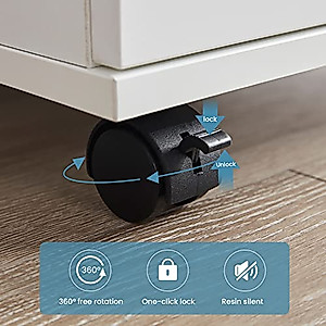 Farini File Cabinet, Under Desk Small 3 Drawer Cabinet, Home Office Wood Filing Storage Cabinets(White,Non-Assembled)