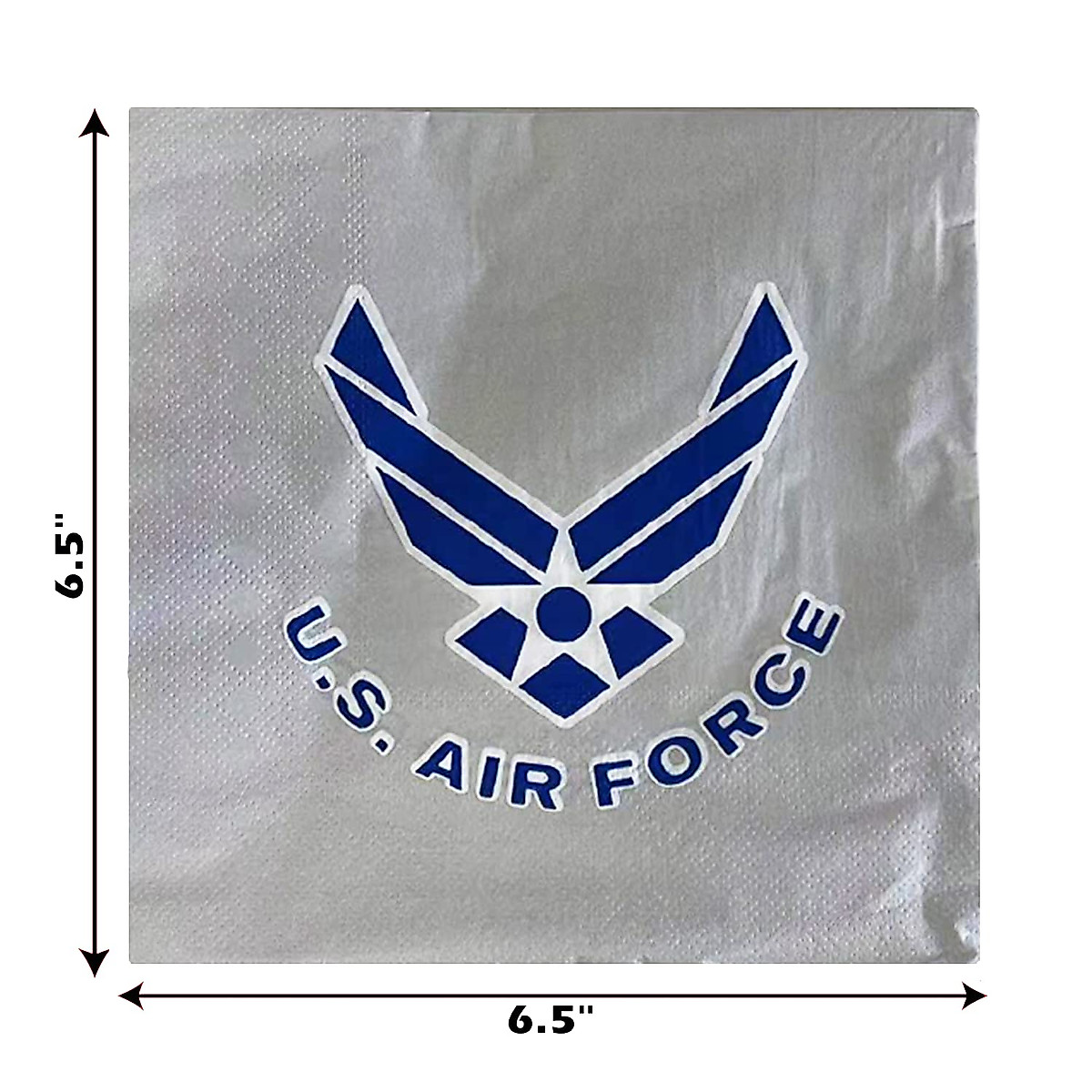 50Pcs Military U.S. Air Force Napkins,Memorial Day Veterans Day 4th Of July USAF Party Supplies