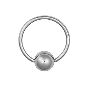 Forbidden Body Jewelry Small Cartilage Hoop Earring: Surgical Steel 5/16 Inch CBR Captive Bead Hoop Ring with 4mm Ball